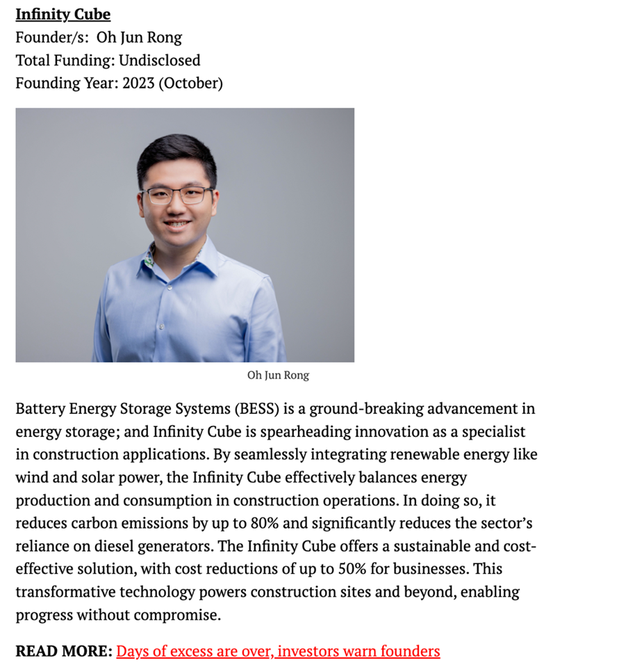 Singapore Business Review - Infinity Cube Pte Ltd